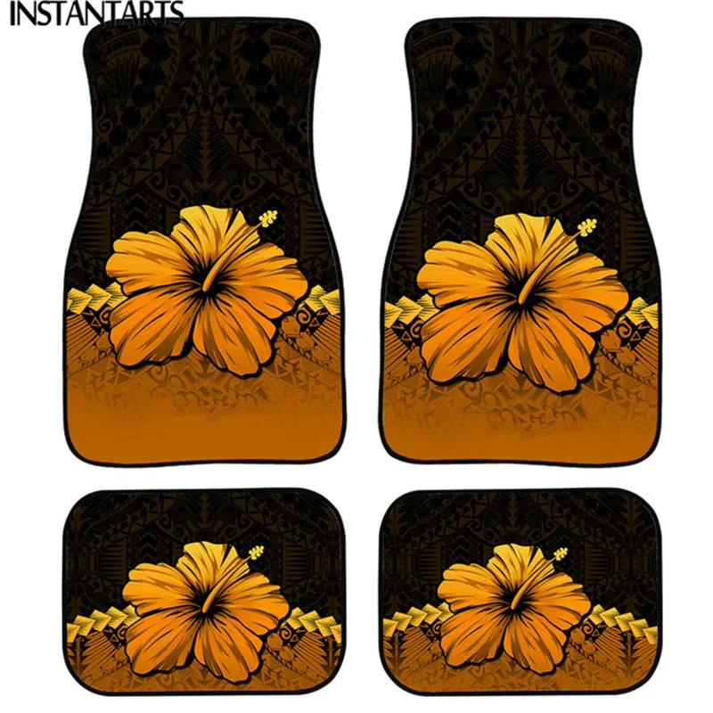 Polynesian Hawaiian Plumeria 3D Print Set of 4 Car Accessories Floor ...