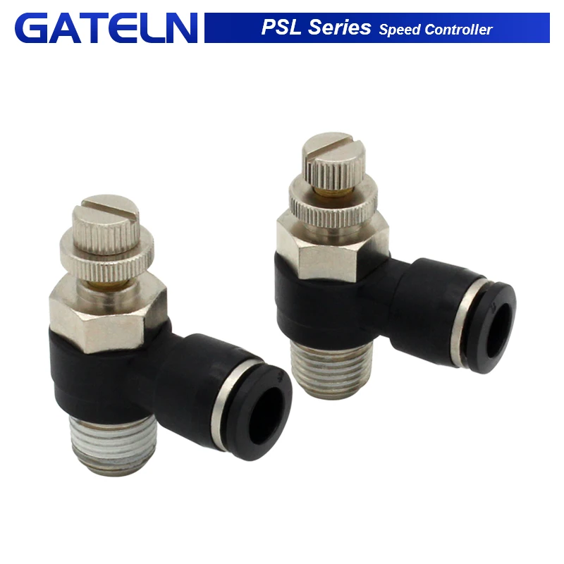 PSL series Pneumatic fitting Throttle valve pressure reduce control regulating PSL4-M5 4-PSL01 6 ...