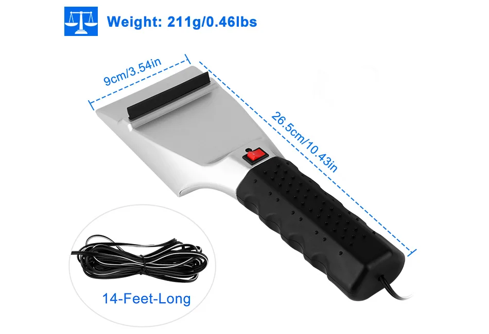 12V Electric Heated Car Ice Scraper - Gifts for idea