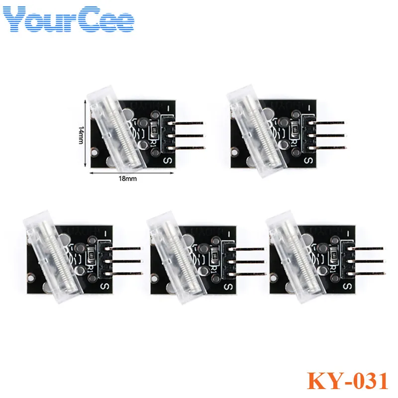 5PCS Knock Sensor Module for Arduino 3pin KY 031 Percussion Knocking Knock Sensor Module Diy ...