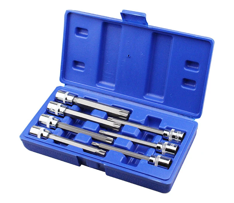 7pcs/set 3/8 Inch Socket Tool Set Drive Extra Long Torx Star Bit ...