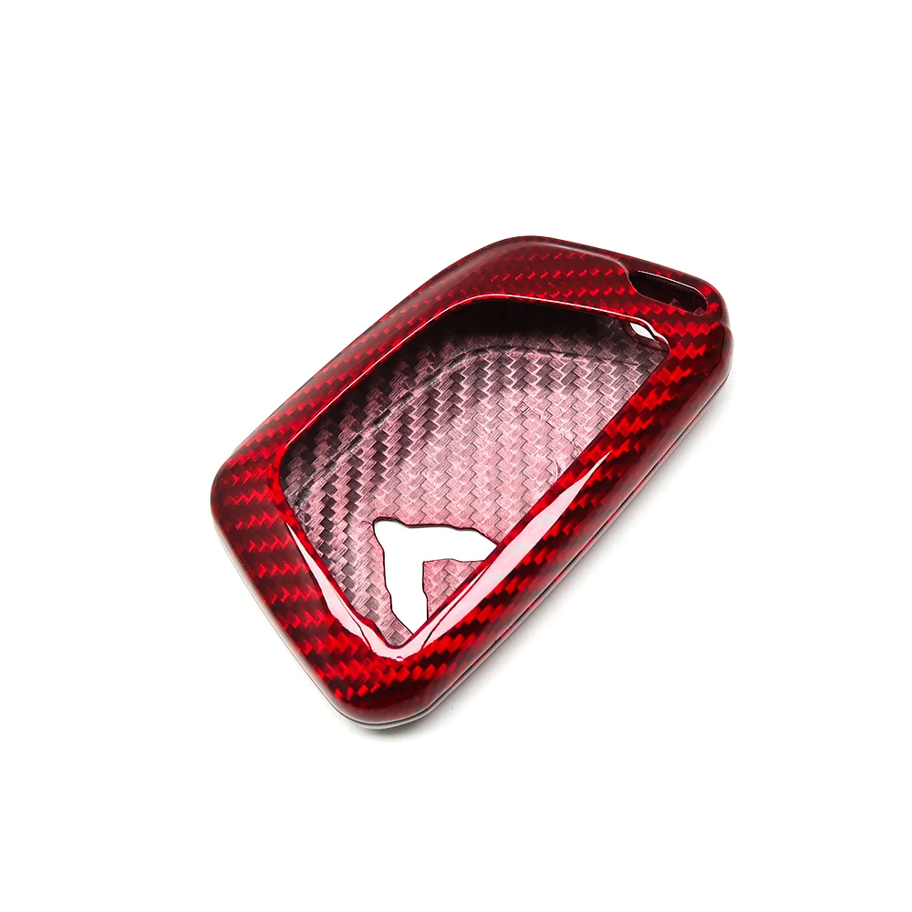 Red Carbon Key Cap Fob Covers For Corvette C8 Stingray Coupe HTC Z06 E ...
