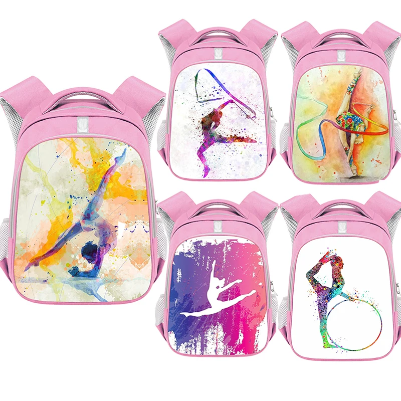Rhythmic-Gymnastics-Printed-Backpack-Girl-13-16-Inch-School-Bag-Large ...