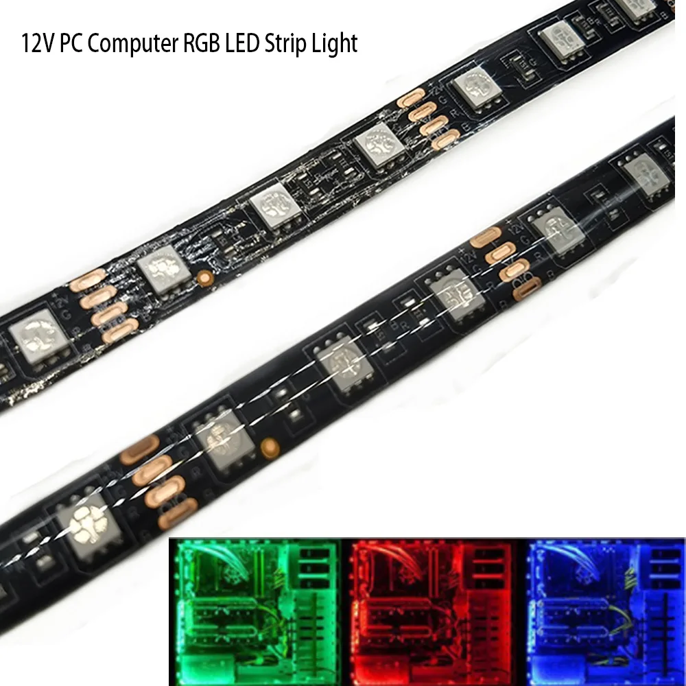 12V-RGB-LED-Strip-Light-PC-Computer-Case-4pin-Headers-LED-Light-Strip ...