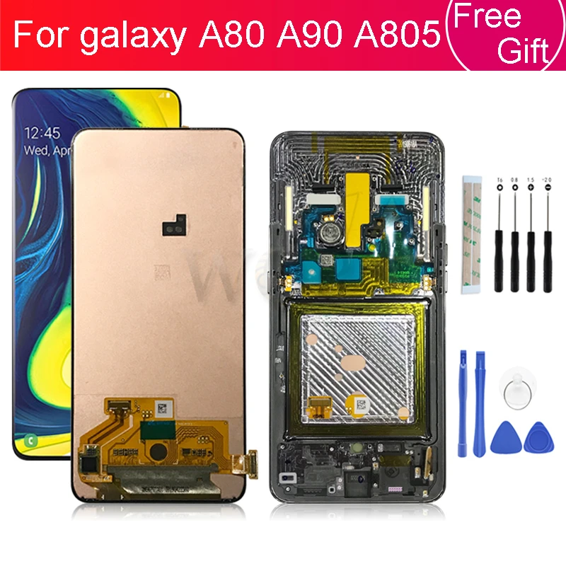 Super Amoled For Samsung Galaxy A80 Lcd Display Touch Screen Digitizer ...