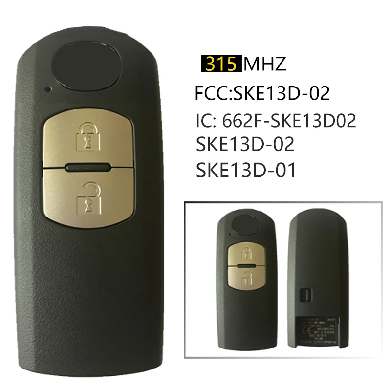 CN026031 Aftermarket 2 Button Smart Car Key For Mazda CX3 CX5 Axela ...