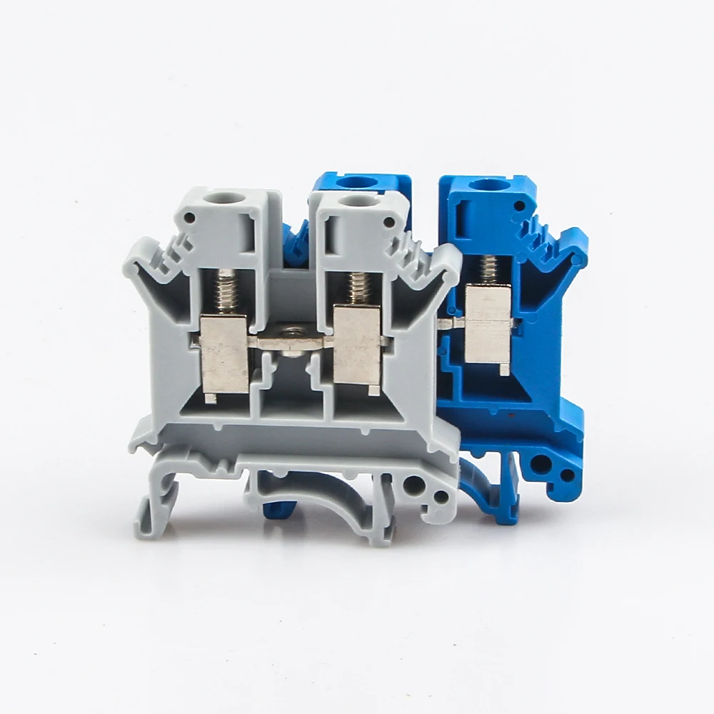 50 PCS Din Rail Terminal Block UK 6N Universal Class Connector Screw ...