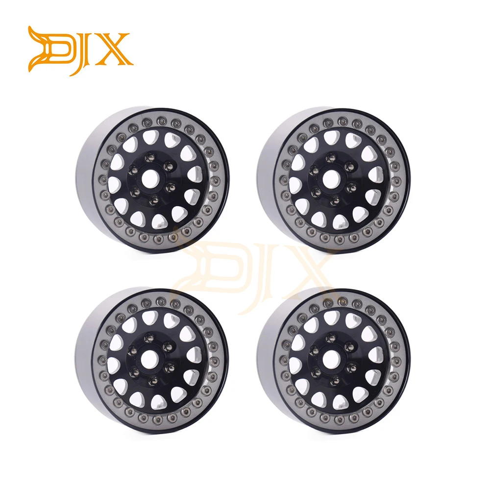 4PCS Aluminum Alloy RC Beadlock Wheel Rims for 1/10 RC Crawler Axial ...