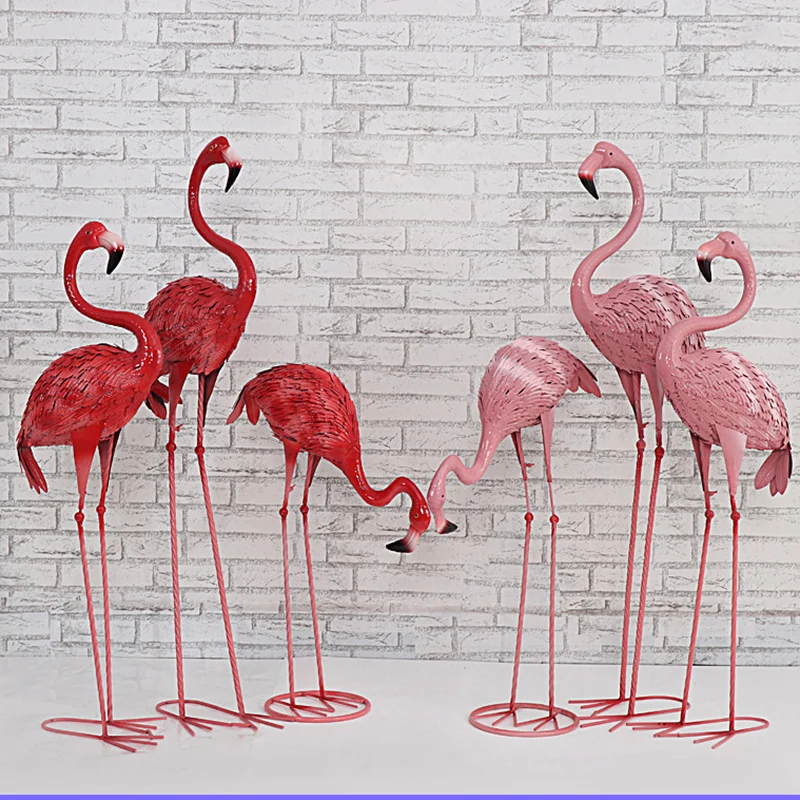 Iron-Art-Red-Flamingo-for-Wedding-Road-Lead-Party-Decoration-Crafts ...