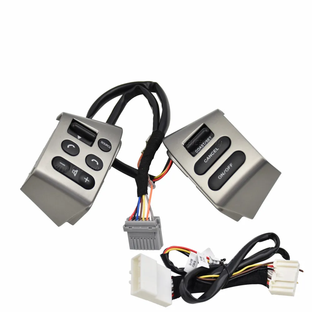 Car-Cruise-Control-Steering-Wheel-Buttons-Switch-with-wire-Silver-for ...