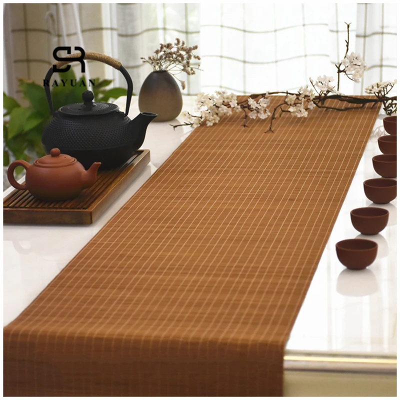 RAYUAN-Bound-Natural-Bamboo-Table-Runner-Placemat-Tea-Mats-Table ...