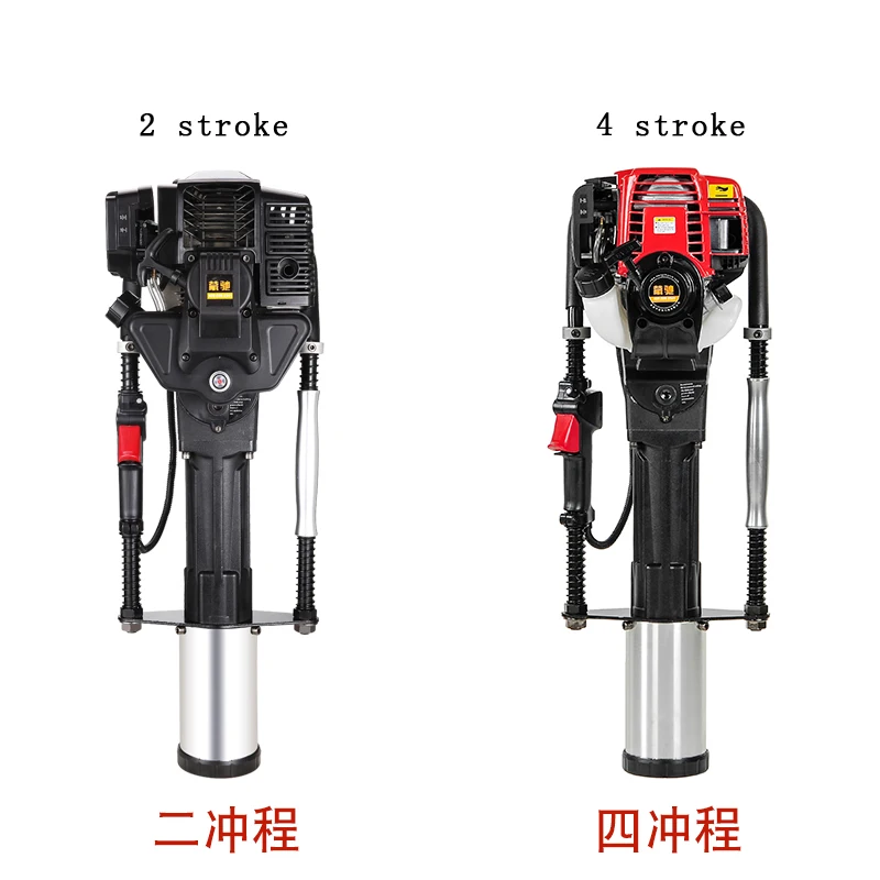 Small type pile driver,guardrail triangle steel single 2/4-stroke ...
