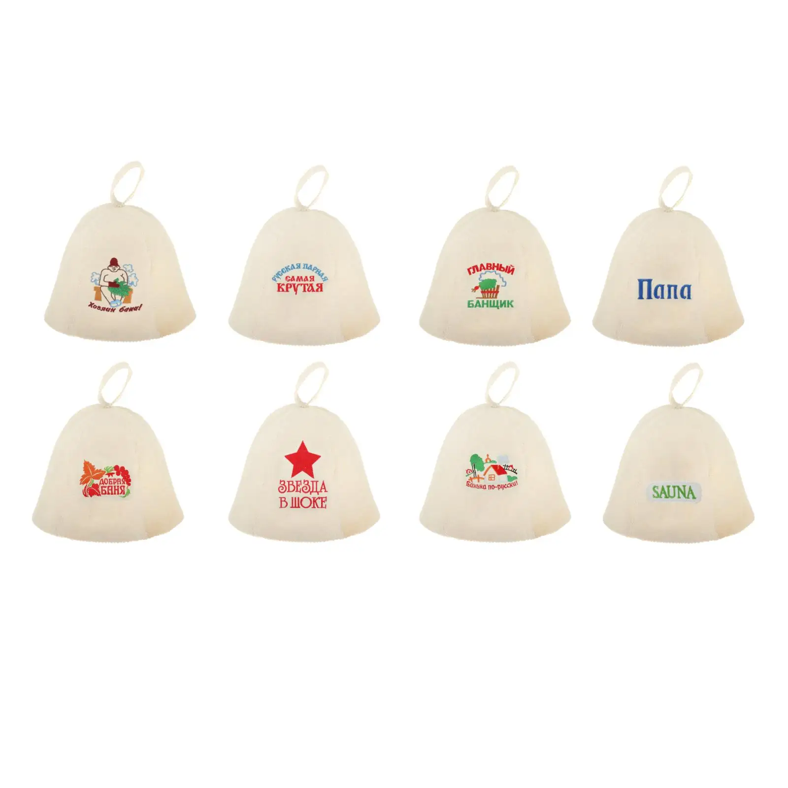 Wool Felt Bath Hat Embroidered Wool Felt Sauna Hat Head For Sauna ...