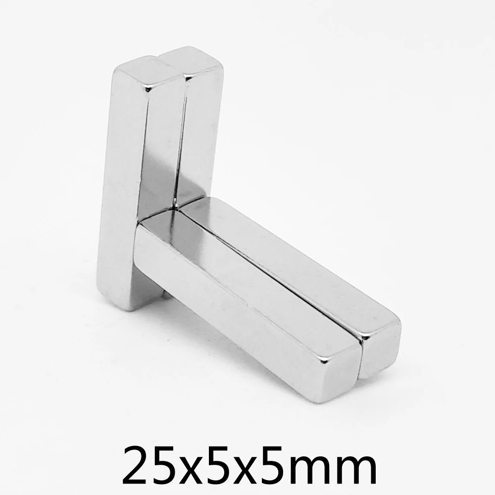 Im-n-permanente-Rectangular-de-neodimio-bloque-potente-de-25x5x5mm-N35 ...