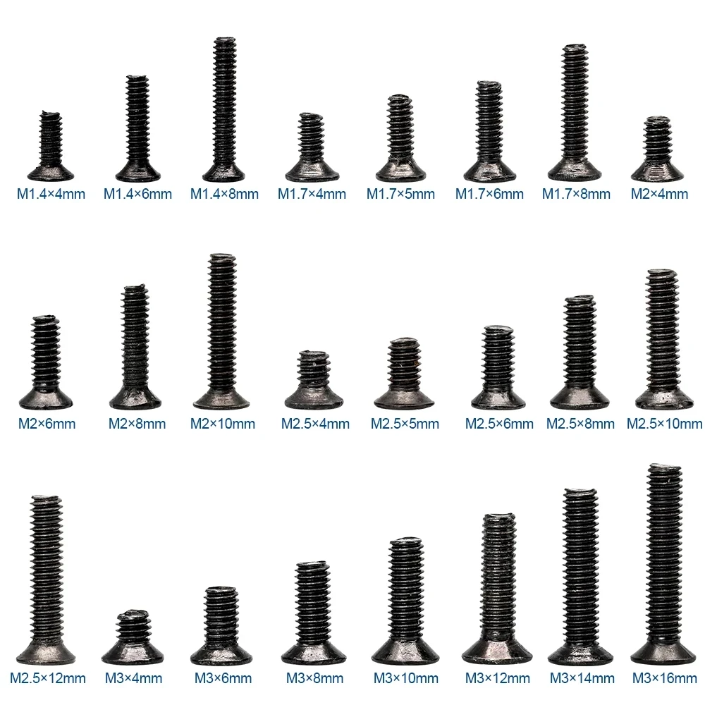 Miniature Screws Chart