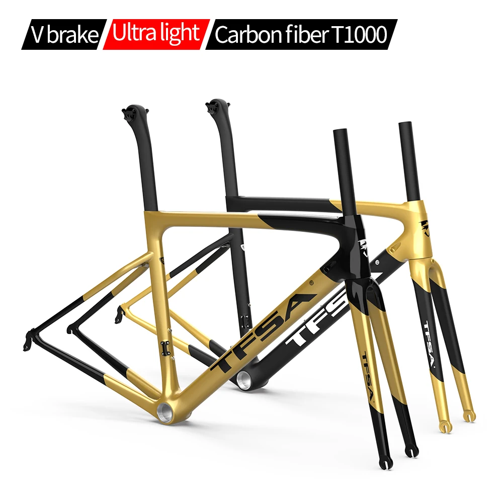 2023-TFSA-T1000-40T-Carbon-Fiber-Frame-Road-Bicycle-11-22-Speed-V-Brake ...