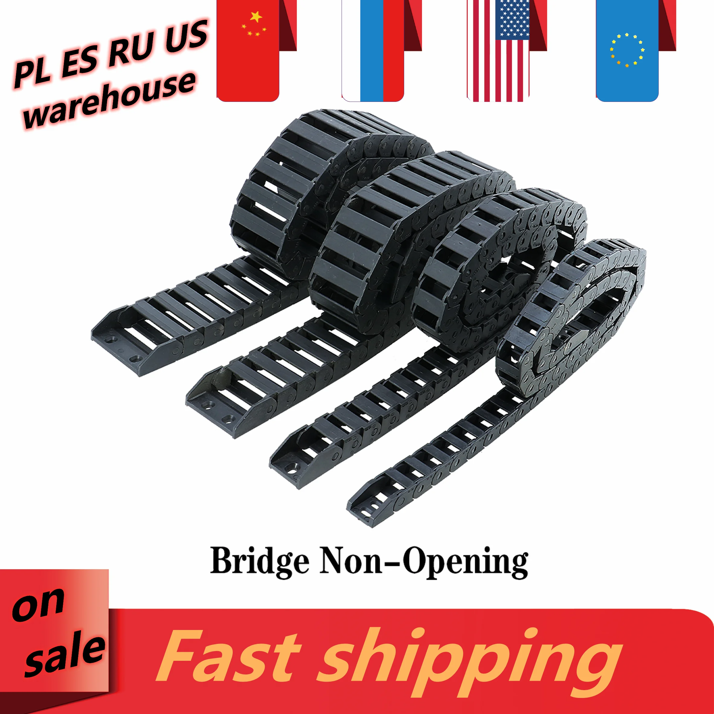 R15 Cable Chains 7x7 Mm Bridge Type Non-opening Plastic Towline ...