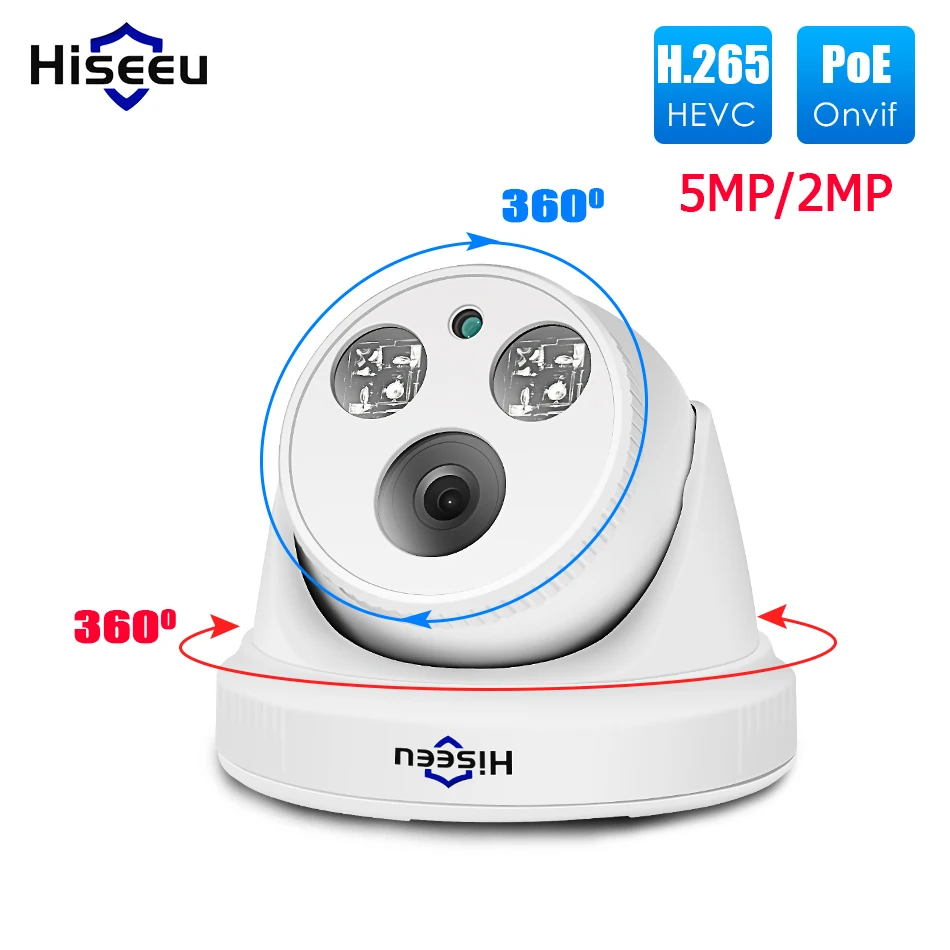 Hiseeu 2MP 5MP POE IP Camera H.265 1080P Bullet CCTV IP Camera ONVIF ...