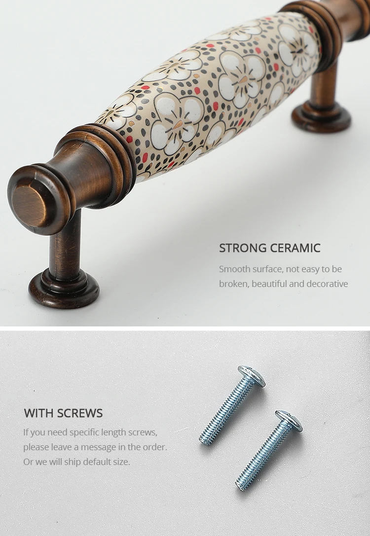 Vintage Style Bronze Ceramic Cabinet Handles an Knobs - Grandisto.Com