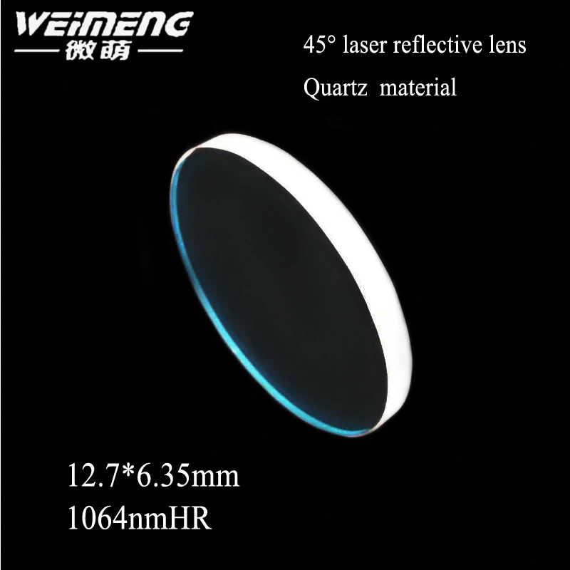 Weimeng lente reflectora de espejo láser JGS1, 45 grados, 12,7x6,35mm ...