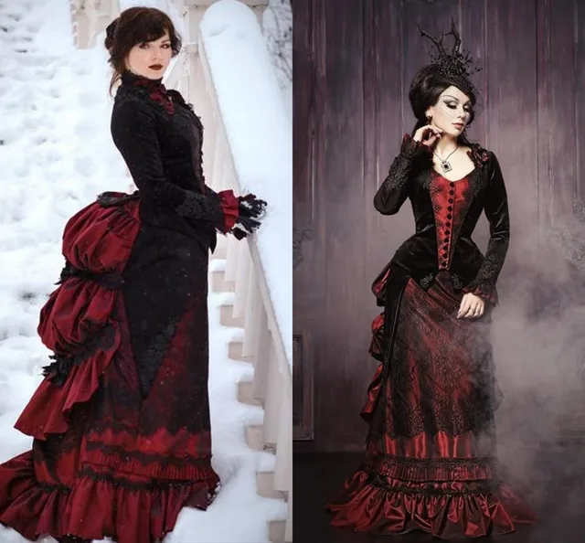 Gothic Victorian Dress Red