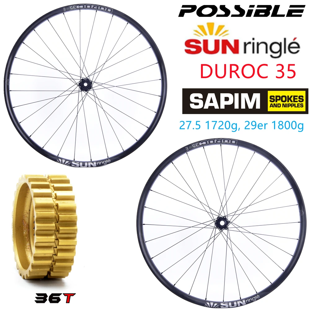 29er MTB Wheelset 29inch Sun Ringle Duroc 35MM Tubeless Rim with M350 ...