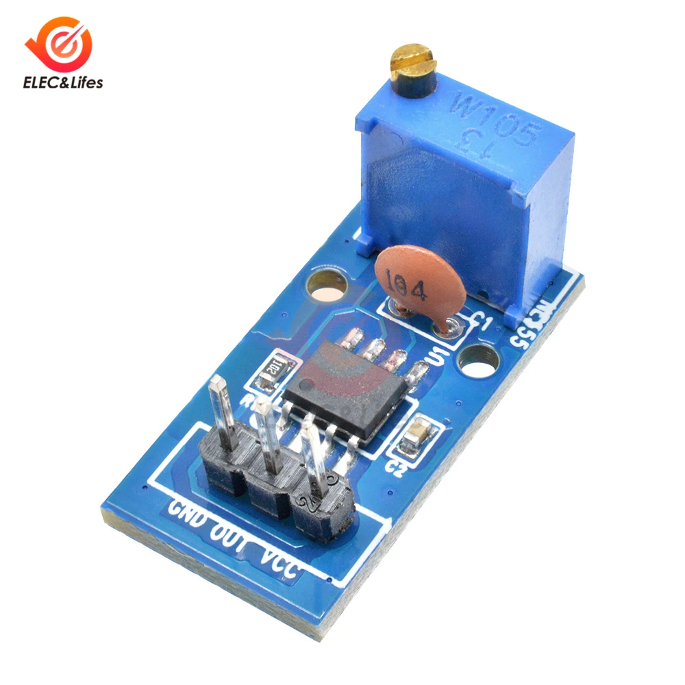 NE555 Pulse Frequency Duty Cycle Adjustable resistance Generator Module ...