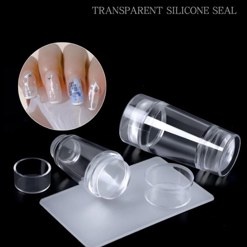 Double Stamp Silicone Clear Nail Art Stamping Kit Everthing For ...