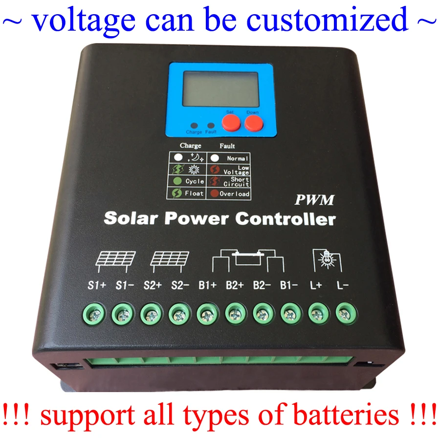 100a 120v 96v Solar Charge Controller 36v 48v 60v 72v Solar Battery ...