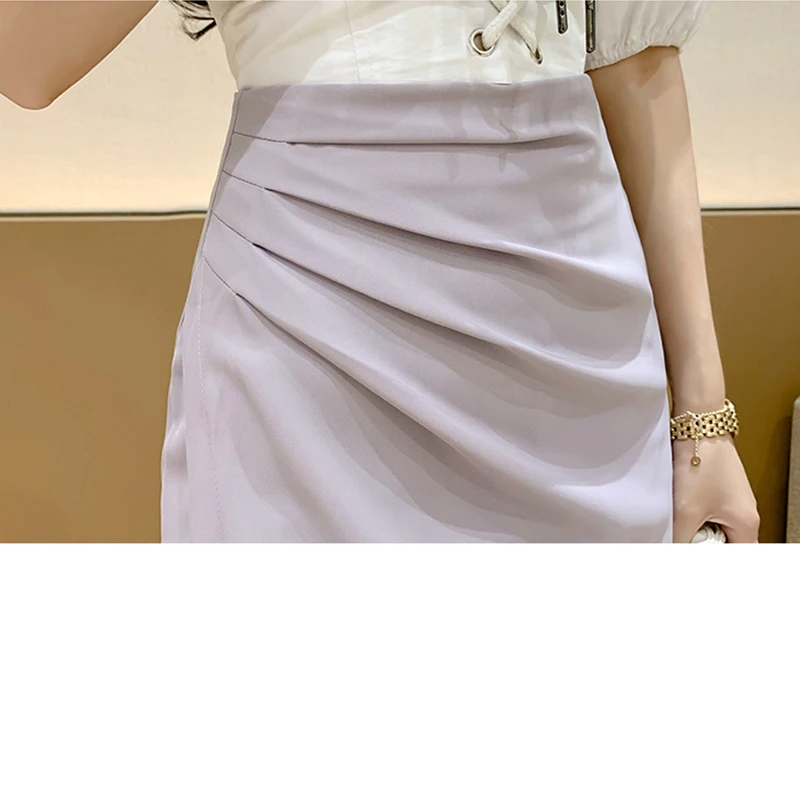 Draped Asymmetrical Skirt Outfit