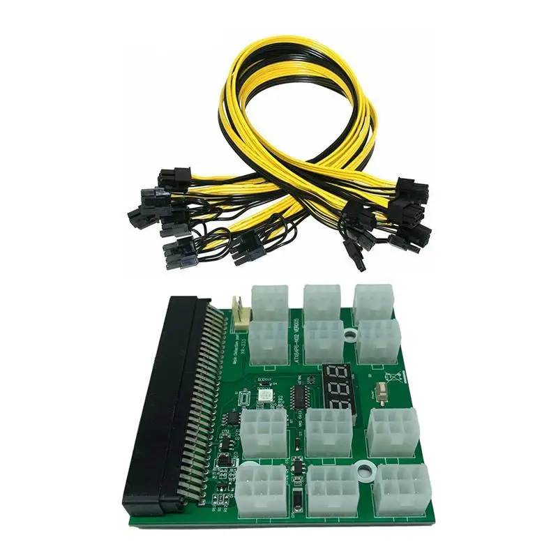 1 Set Server PSU Power Supply 6 Pin to 8 Pin Adapter GPU Mining Board ...