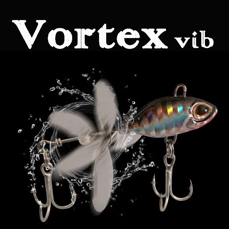 Metal Vib Fishing Lure Vortex Spinning 7g 10g 14g Rotating Sequins ...