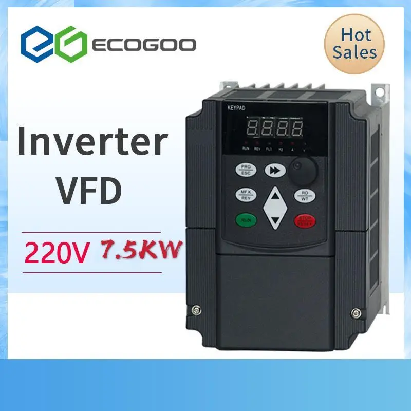 7.5kw 220v single phase input 380v 3 phase output AC Frequency Inverter ...