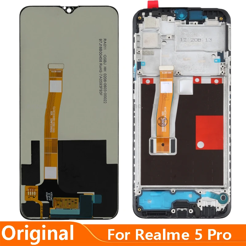 Pantalla LCD ORIGINAL de 6,3 pulgadas para OPPO Realme 5 Pro, montaje de Sensor de pantalla ...