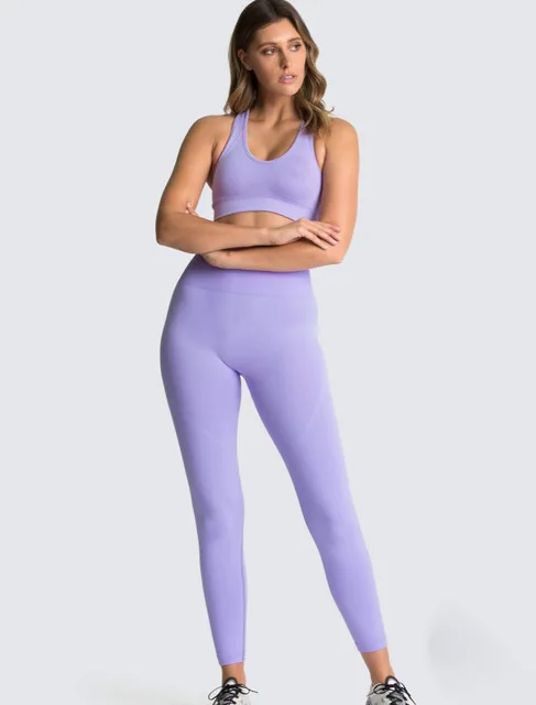 seamless hyperflex workout set sport leggings and top set yoga outfits ...