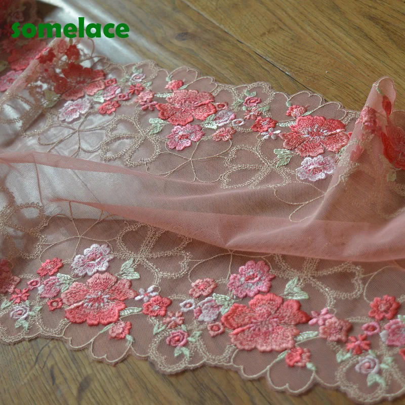 Lace Trim | Lace 30cm - 1yd 30cm Wide Pink Embroidery High Quality Lace ...