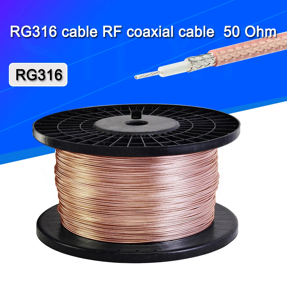 RG316 cable RF coaxial cable 2.5mm 50 Ohm Low Loss for crimp connector ...