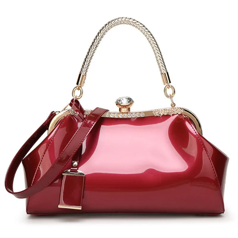 Cross Body Bags For Women Patent Leather Red Wedding Luxury Handbags ...