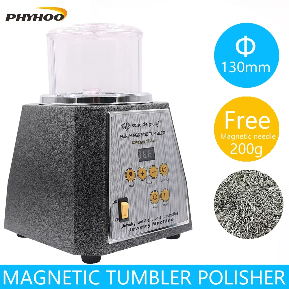 KT-130-130mm-Magnetic-Tumbler-Jewelry-Polishing-Machine-Finishing-Tool ...
