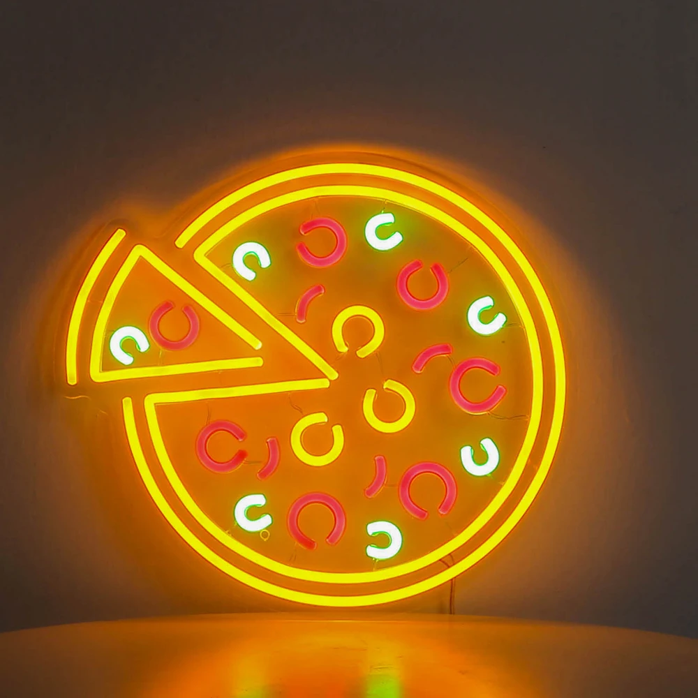 Home & Living Night Lights Food neon sign Pizza led sign neon sign ...