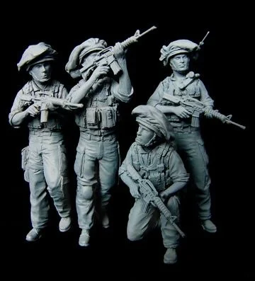 1/35 Scale Die cast Resin Figure Israeli Soldier Model 4 person ...