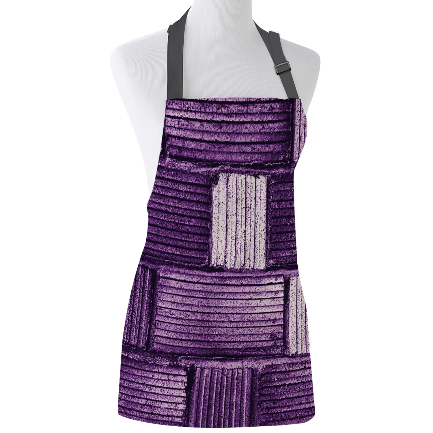 Purple Brick Mosaic Texture Kitchen Aprons for Woman Kids Work Clothes ...