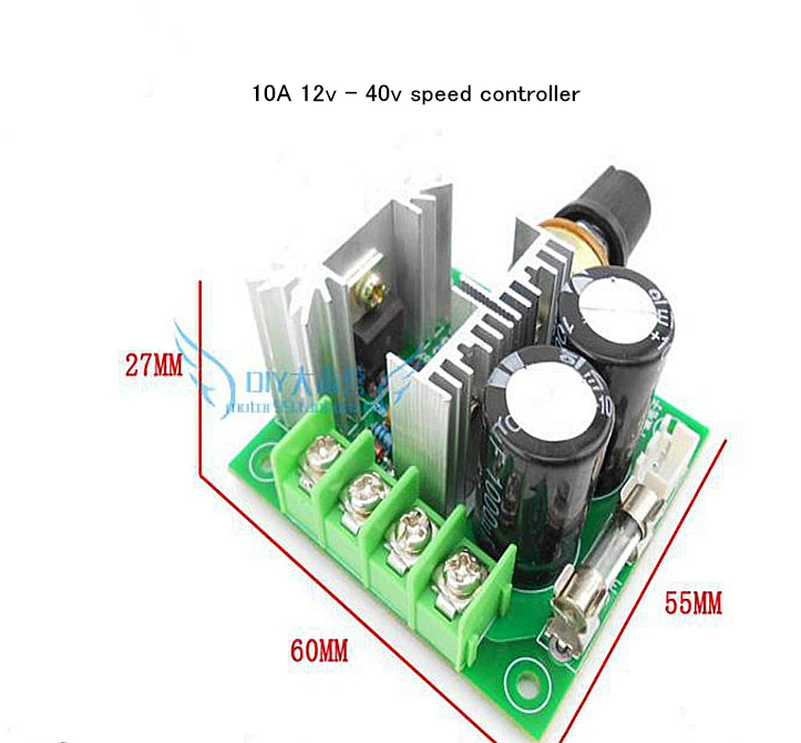 12V 24V 40v DC motor speed controller 10A PWM Automatic transmission ...