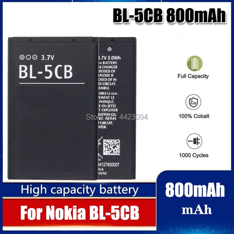 BL 5CB Battery For nokia 1000/1010/1100/1108/1110/1111/1112/1116/2730 ...