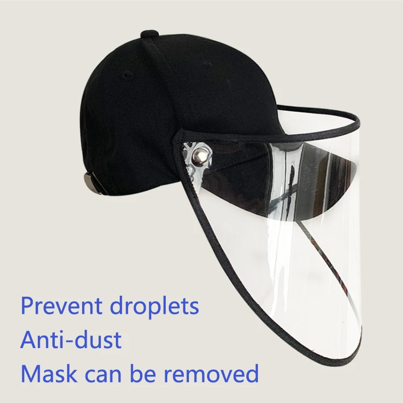 Anti Pollution Baseball Cap Removable Protective Cap Reusable Masks ...