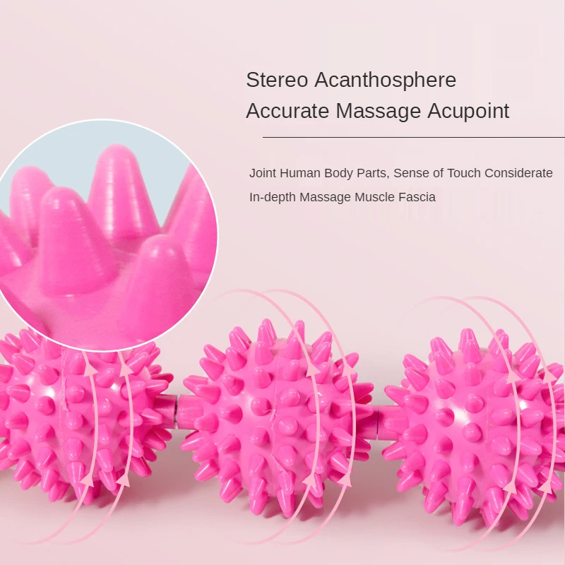 M3 Body Massage Stick with 5 Spiky Ball 360 Degree Rotation - FitMed