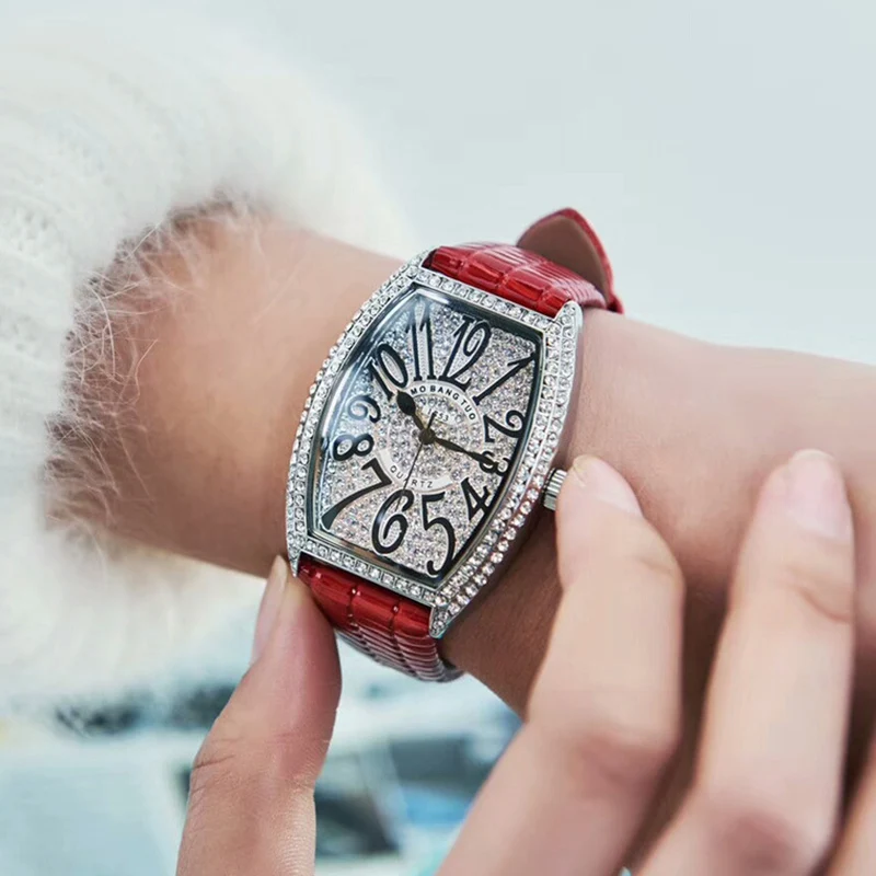 2020 Brand Luxury Female Watch Diamond Minimalist Women's Slim Quartz ...