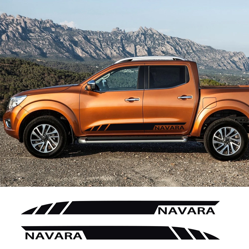 2pcs Car Door Side Stickers For Nissan Navara D40 Np300 N22 D22 D23 ...