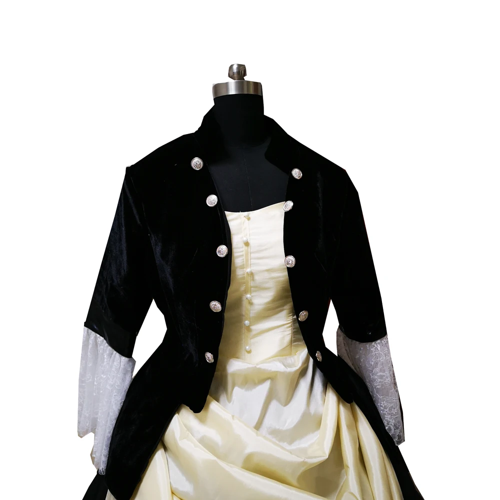 2021 New black victorian Halloween Cosplay dress Colonial Georgian ...