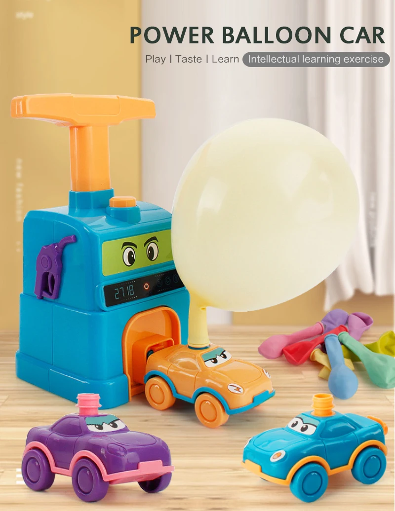 Inertial Power Balloon Car Toy Education Science Experiment Toys Puzzle ...
